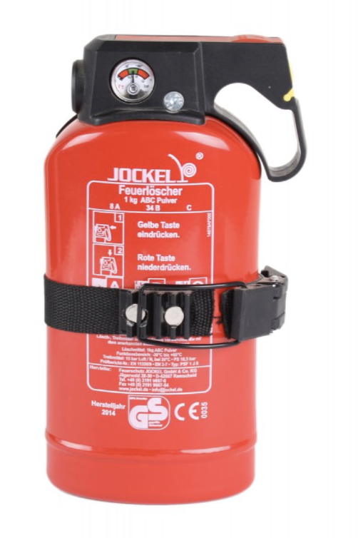 Jockel PSF1JM8 KH Feuerlöscher Mini 1kg ABC KFZ Auto BMW Pulverfeuerlöscher 2LE